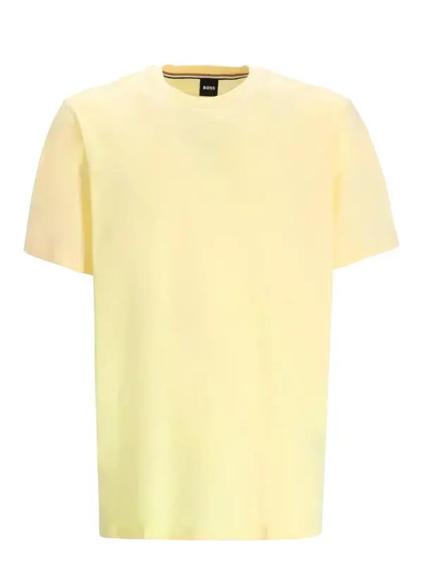 BOSS Crew-neck Cotton T-shirt - Yellow