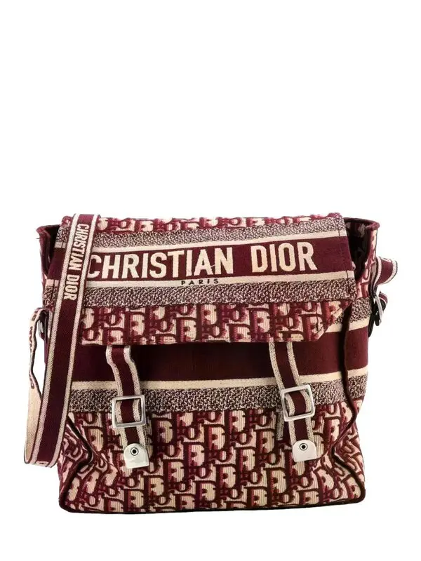 Dior Oblique Canvas Messenger Bag - Red