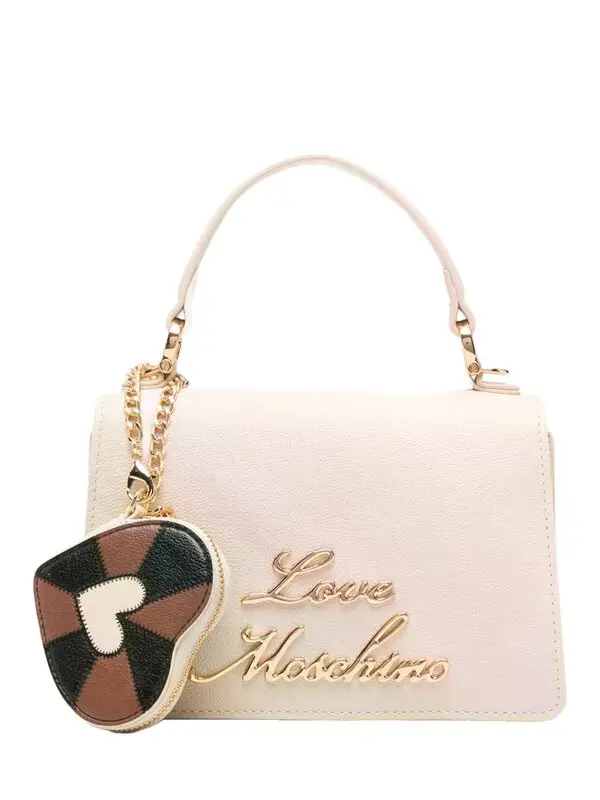 Moschino Heart Charm Tote Bag - Neutrals