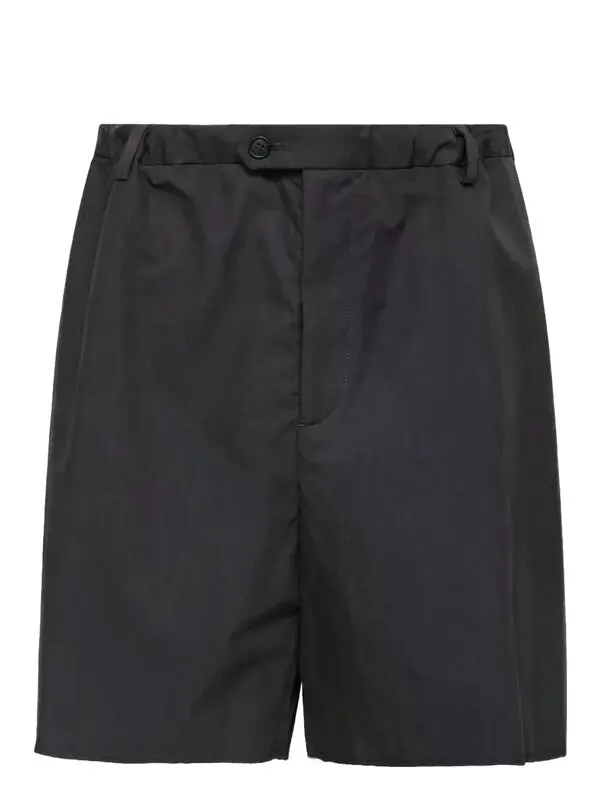 MAISON MARGIELA Frayed Detail Cotton Shorts - Grey