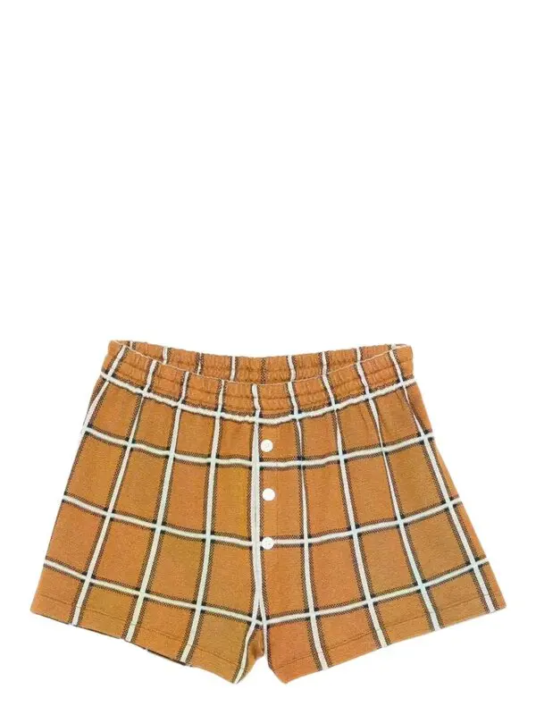 Guest In Residence Plaid Shorts - Brown