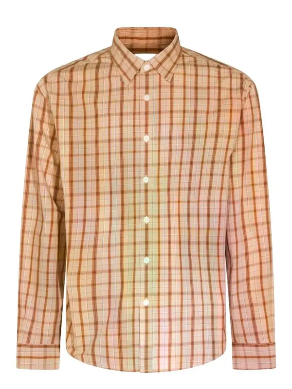 Nn07 Deon Checked-pattern Shirt - Neutrals