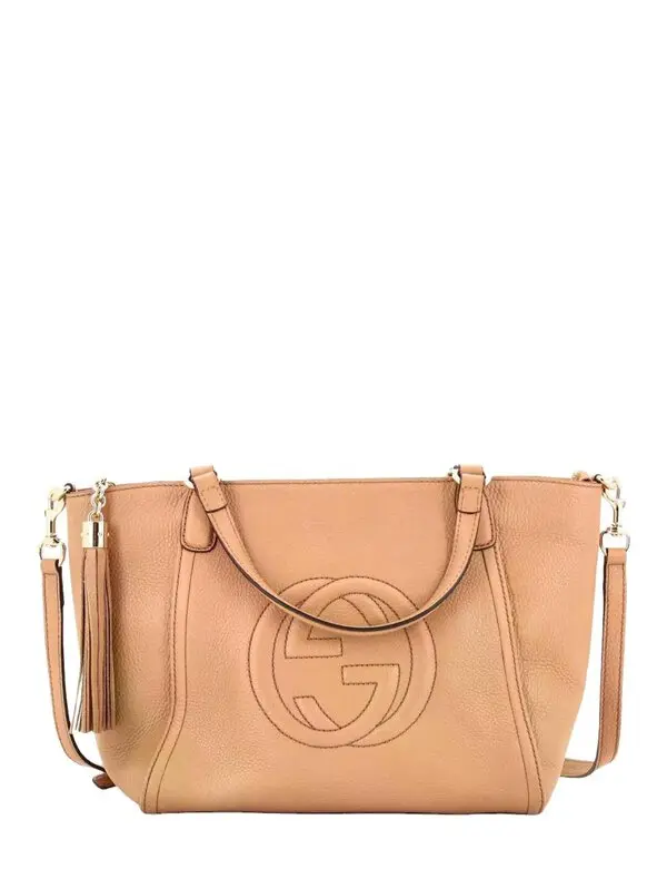 Gucci Soho Convertible Leather Satchel - Neutrals