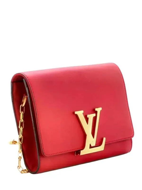 LOUIS VUITTON Chain Louise Leather Gm Clutch Bag - Red