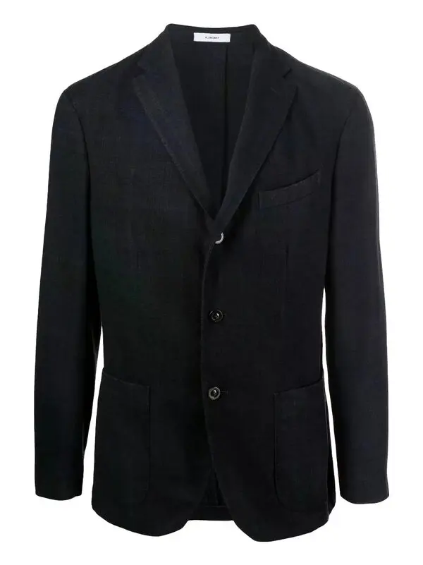 Boglioli Single-breasted Wool Blazer - Blue