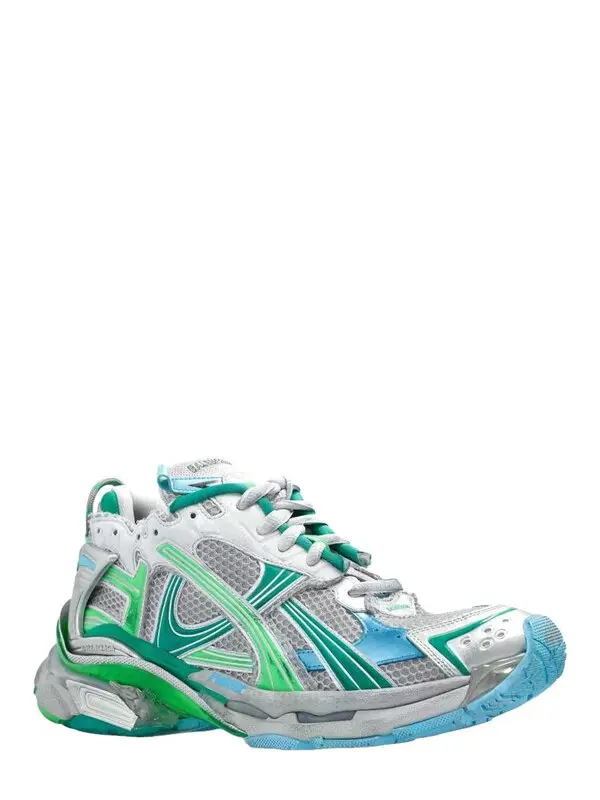 Balenciaga Runner Mesh-panelled Sneakers - Silver