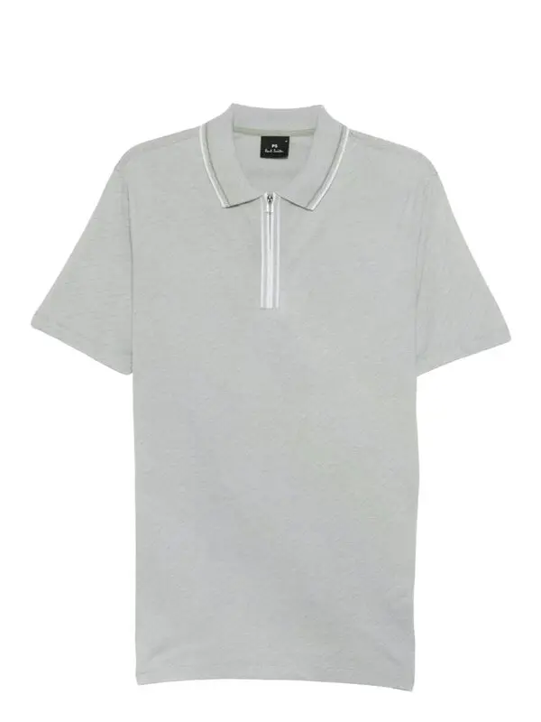 Paul Smith Ribbed Polo Shirt - Grey