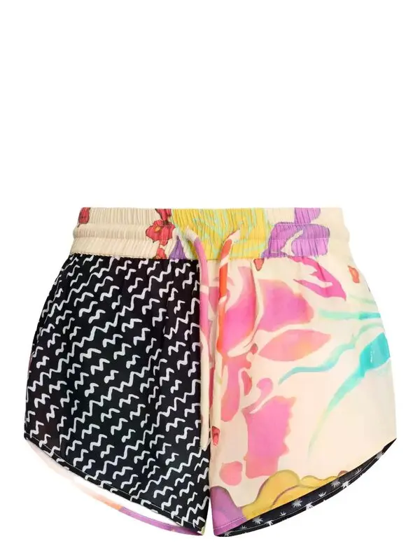 DONDE ESTEBAN Floral Print Shorts - Black