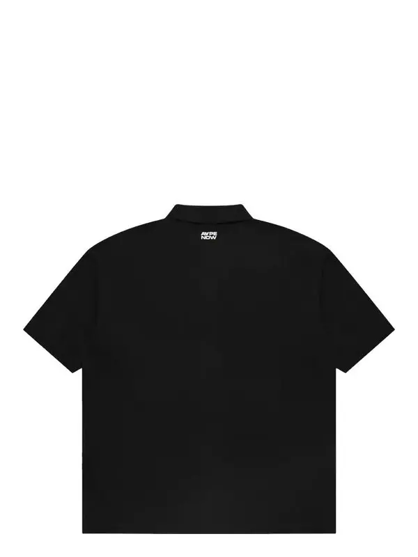 AAPE BY *A BATHING APE Moonface Logo-plaque Polo Shirt - Black