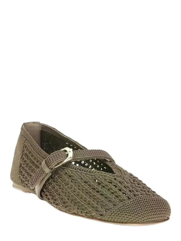 STUART WEITZMAN Leora Strap Ballet Flats - Green