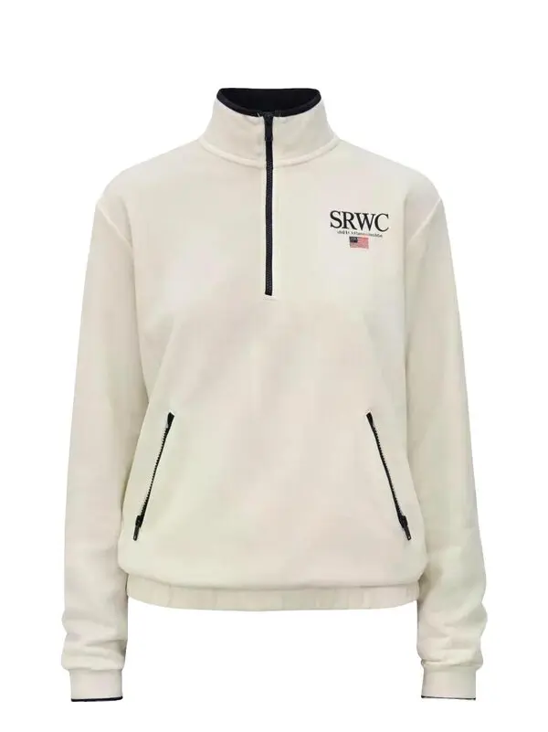 SPORTY & RICH Half-zip Fleece Jacket - Neutrals