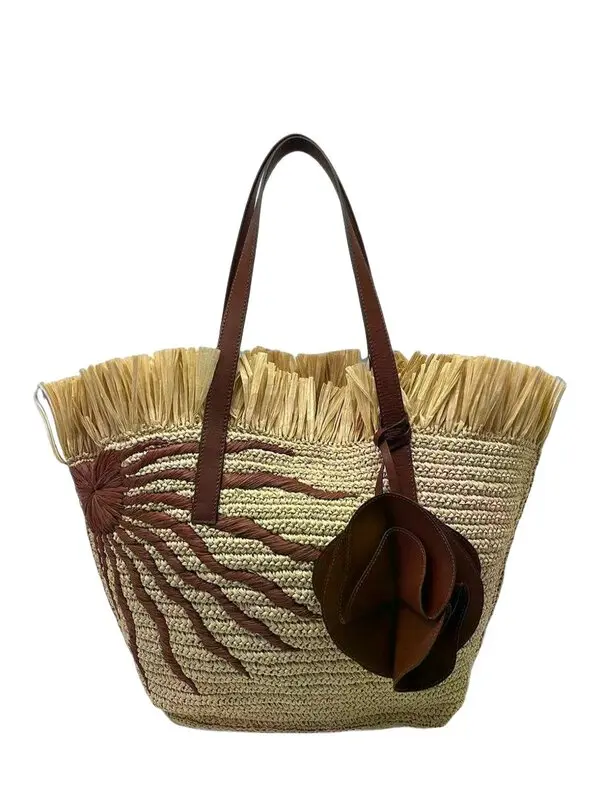 Farm Rio Sun-embroidered Tote Bag - Neutrals