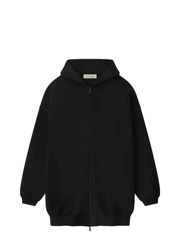 Fear Of God Long Sleeve Zip Up Hoodie - Black