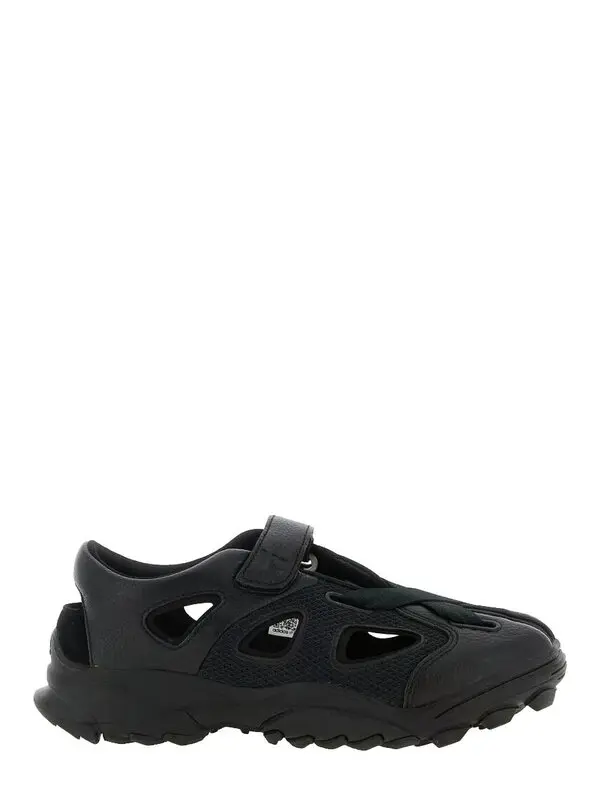 Y3 Hammered-leather Trainers - Black