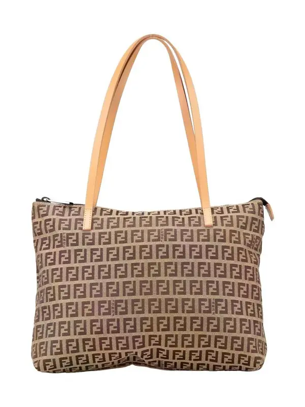 Fendi Zucchino Canvas Tote Bag - Brown