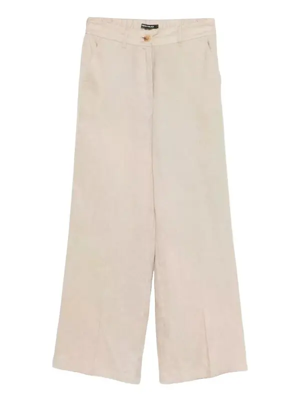 PENNYBLACK Rope Beige Linen Wide Leg Trousers - Neutrals