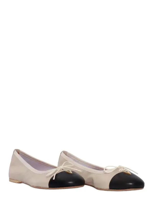 VIA ROMA 15 Bow-detail Ballet Flats - Neutrals