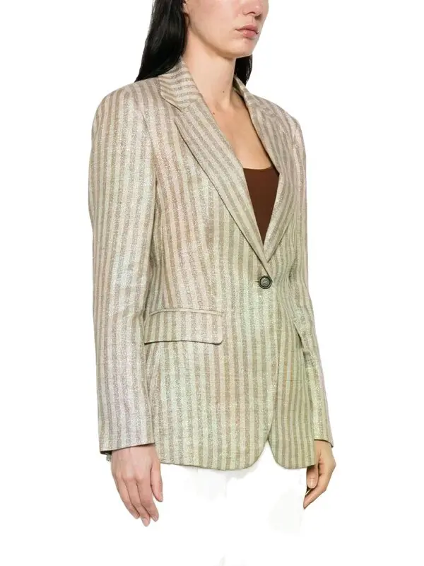 Brunello Cucinelli Striped Single-button Blazer - Neutrals