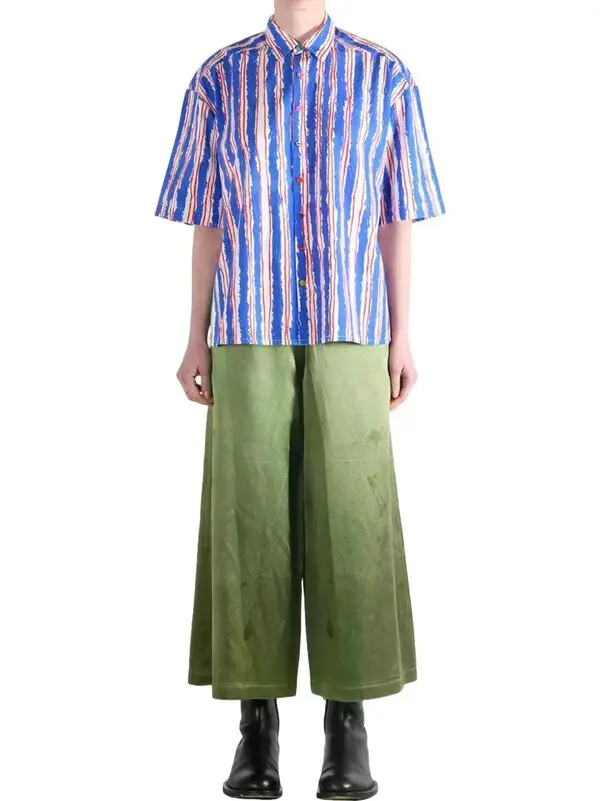 Pero Striped Buttoned Shirt - Blue