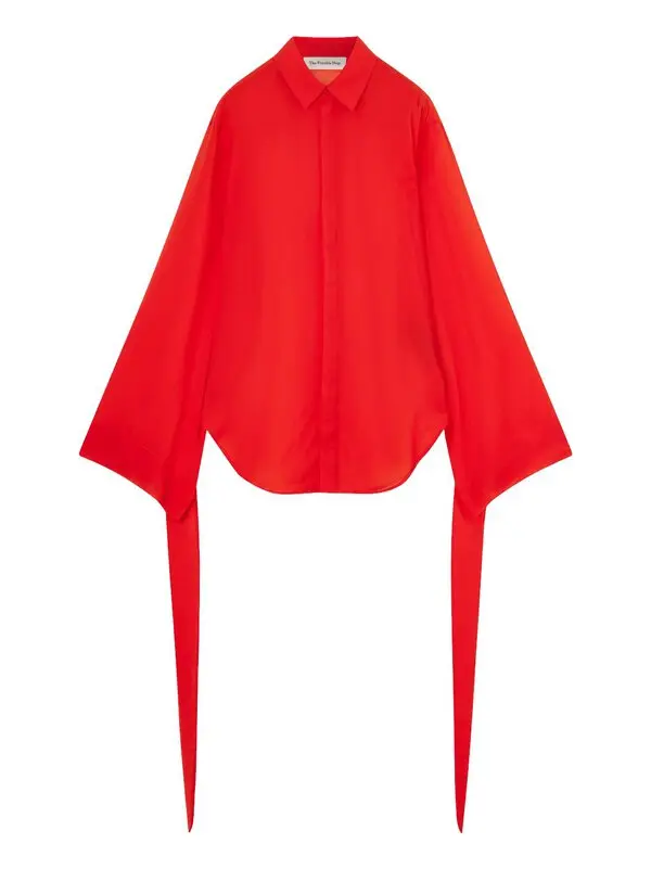 THE FRANKIE SHOP Verline Chiffon Shirt - Red