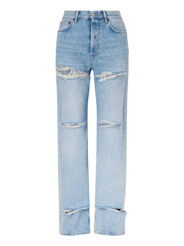 Acne Studios Distressed Straight-leg Jeans - Blue