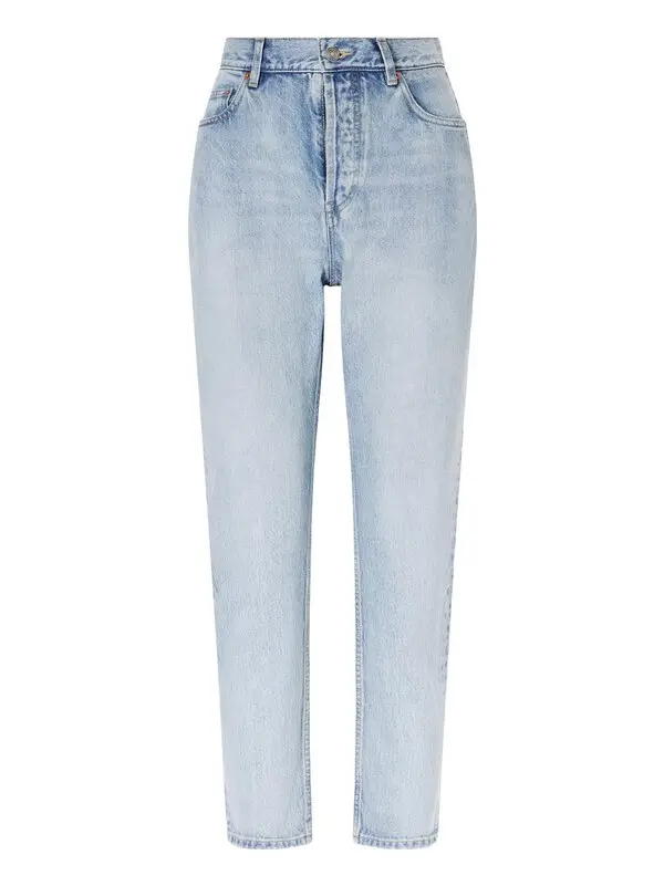 Saint Laurent High-rise Slim-leg Jeans - Blue