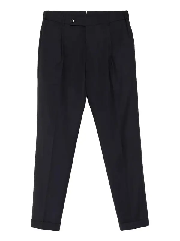 BERWICH Xretrolong Pleated Tailored Trousers - Black