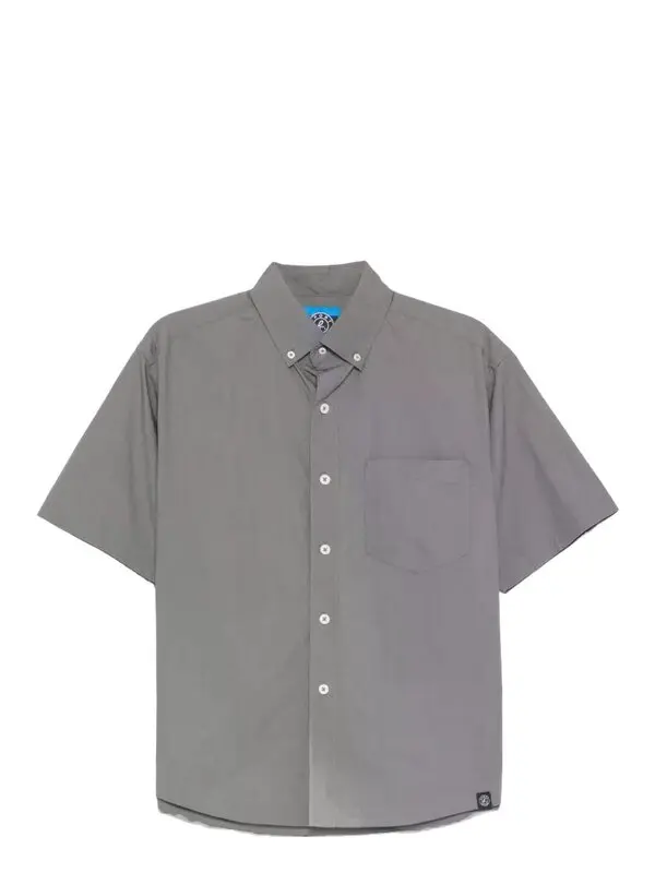 AGNES B. Pocket Short-sleeves Shirt - Grey