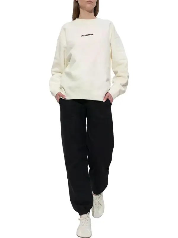 JIL SANDER Embroidered Drawstring Track Pants - Black