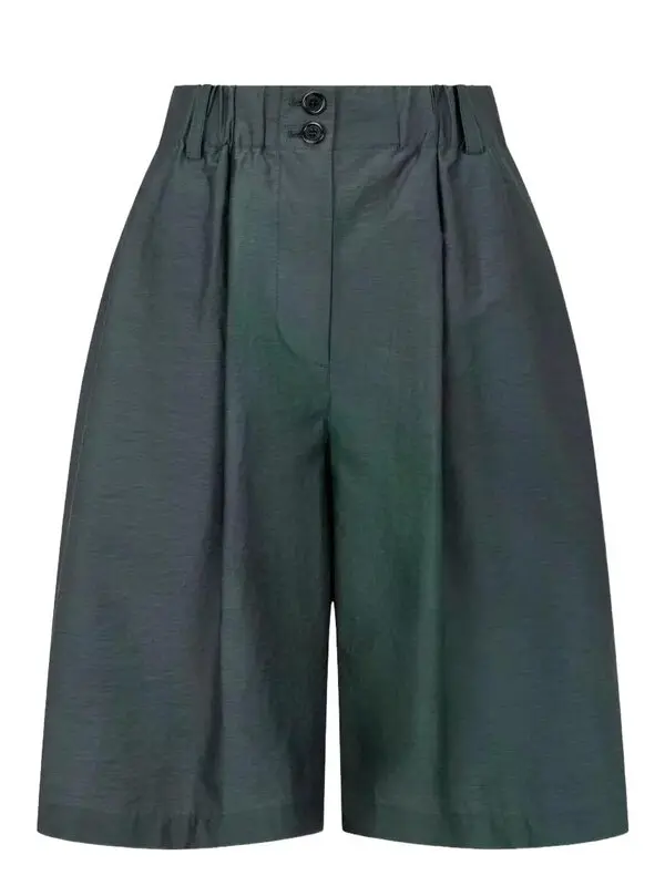 STUDIO TOMBOY Relaxed-fit Pleated Cotton Shorts - Grey