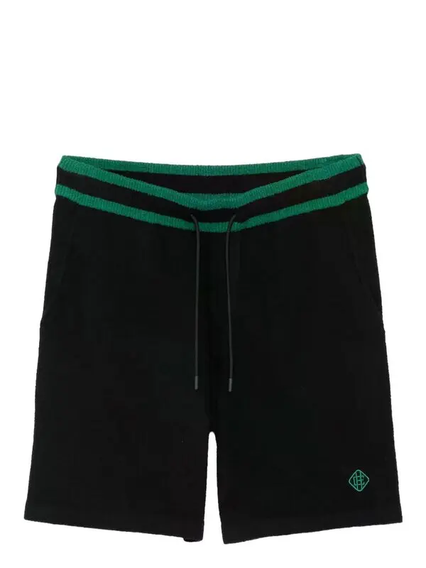 CHE Armas Bouclé Drawstring Shorts - Blue