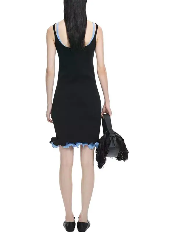 JNBY Budding-hem Mini Dress - Black