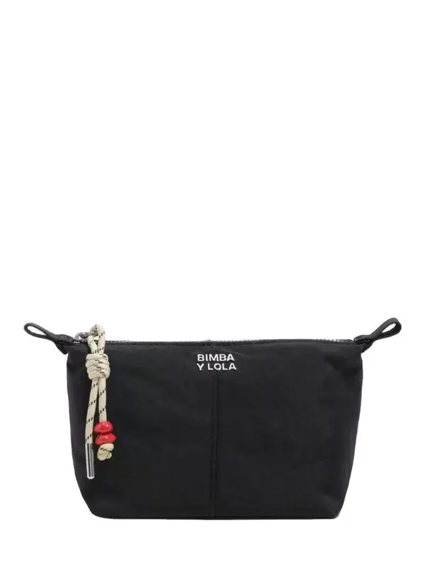 Bimba Y Lola Logo-plaque Makeup Bag - Grey