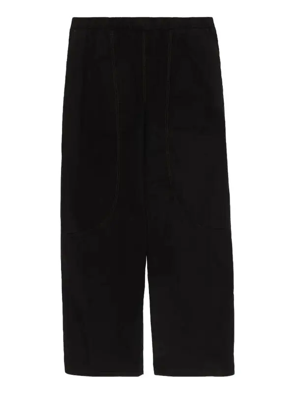 Bimba Y Lola Straight-leg Trousers With Elasticated Waistband - Black