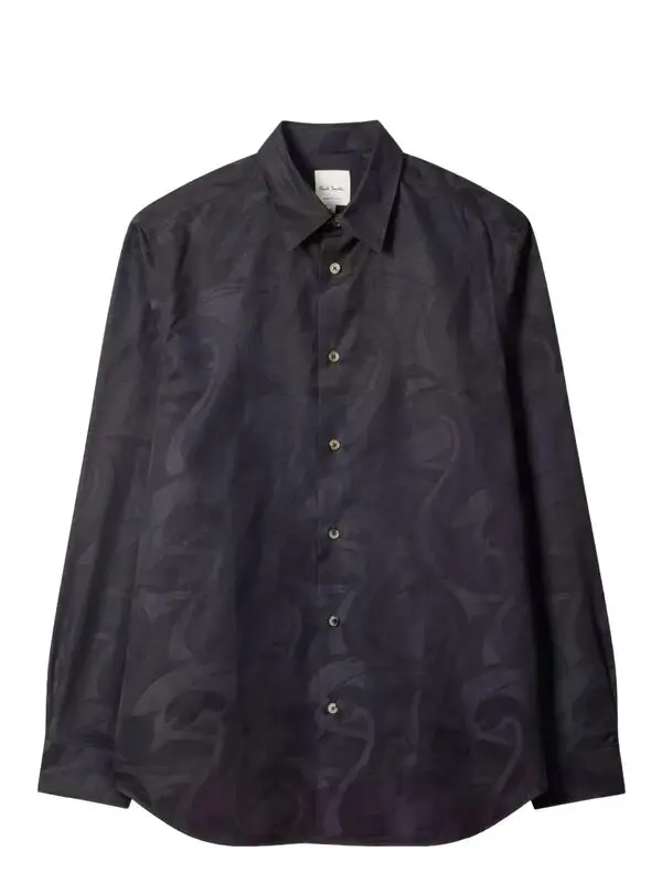 Paul Smith Swan Jacquard Cotton Shirt - Grey