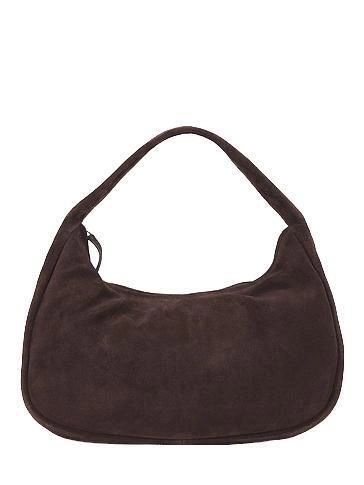 ST. AGNI Suede Large Bon Bon Bag - Coffee