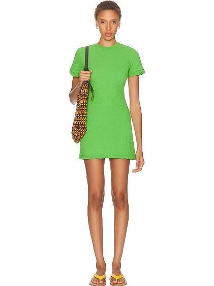 Staud Delia Smocked Dress - Sprout