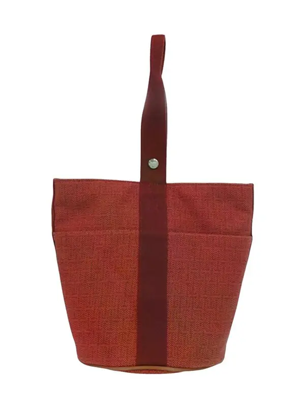 Hermès Toile Saxo Mm Bucket Bag - Orange