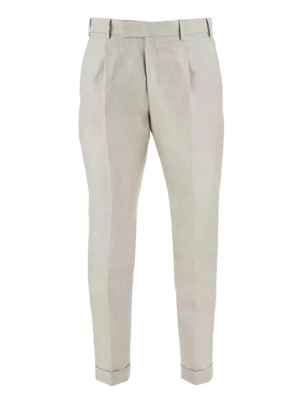 PT TORINO Pleated Tailored Trousers - Neutrals