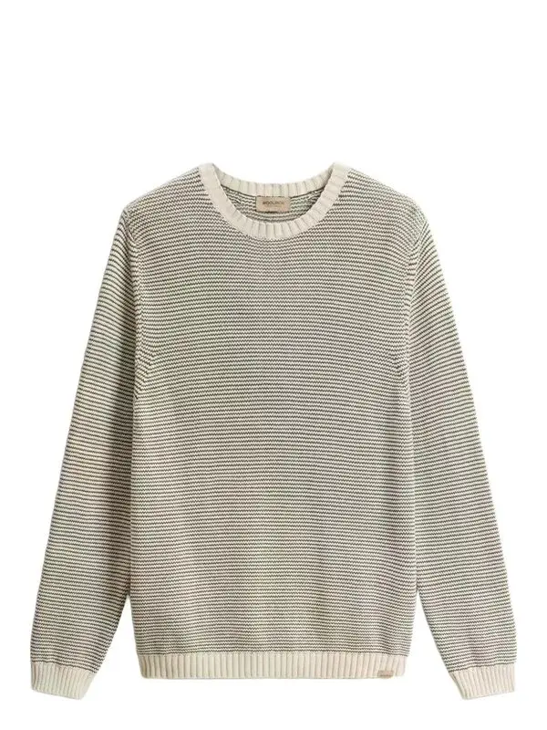 Woolrich Striped Crew Neck Sweater - Neutrals