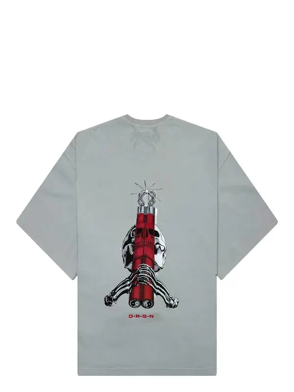 D-R-G-N Round Neck T-shirt - Grey