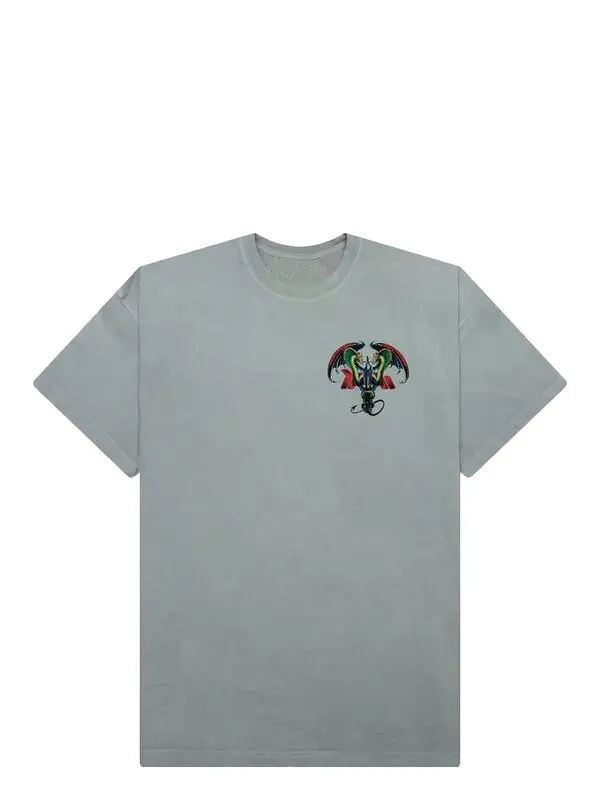 D-R-G-N Dragon-graphic T-shirt - Grey