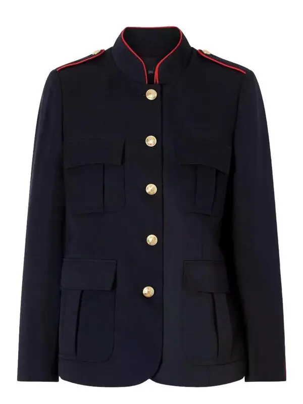 NILI LOTAN Front Flap-pocket Jacket - Blue