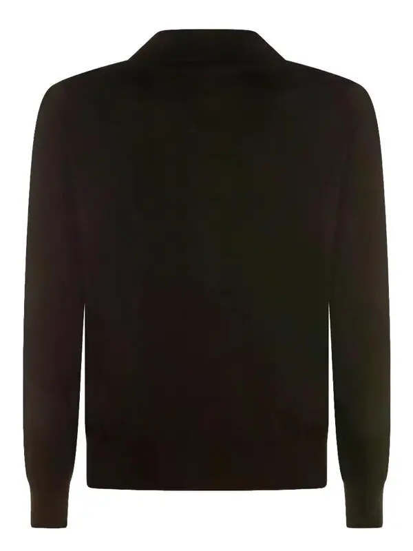 PIACENZA CASHMERE 1733 Geometric Pattern Cardigan - Black