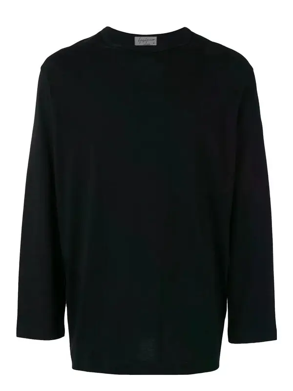 Yohji Yamamoto Logo Print Sweatshirt - Black