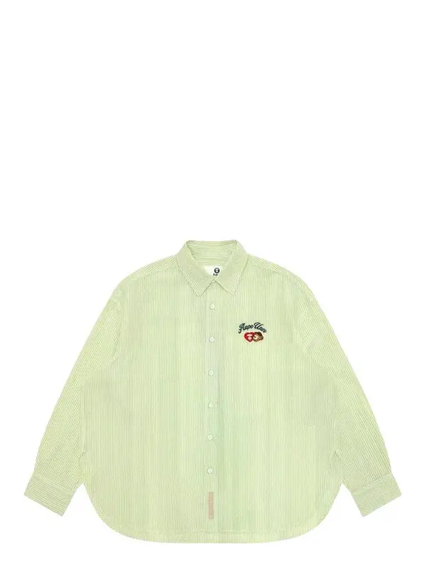 AAPE BY *A BATHING APE Striped Applique Shirt - Green
