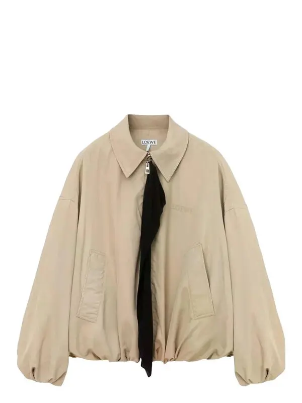 Loewe Logo Embroidered Jacket - Neutrals