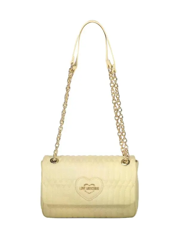 Moschino Quilted Heart Chain Shoulder Bag - Neutrals