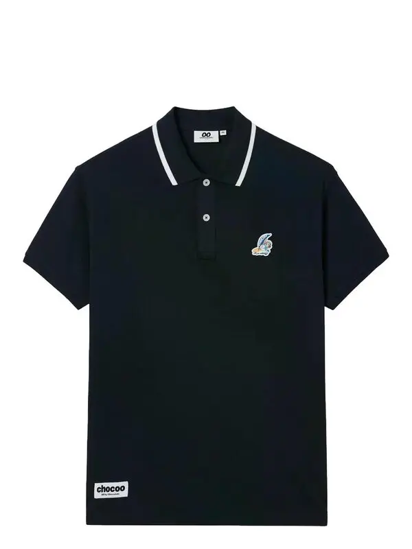 CHOCOOLATE Trimmed-collar Polo Shirt - Blue