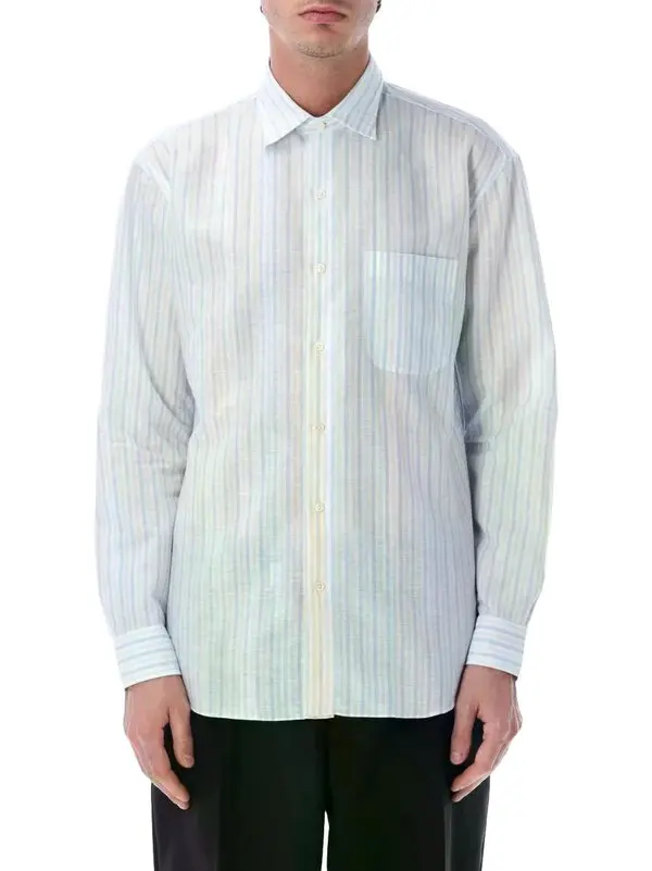 SALVATORE PICCOLO Alberto Striped Shirt - Blue